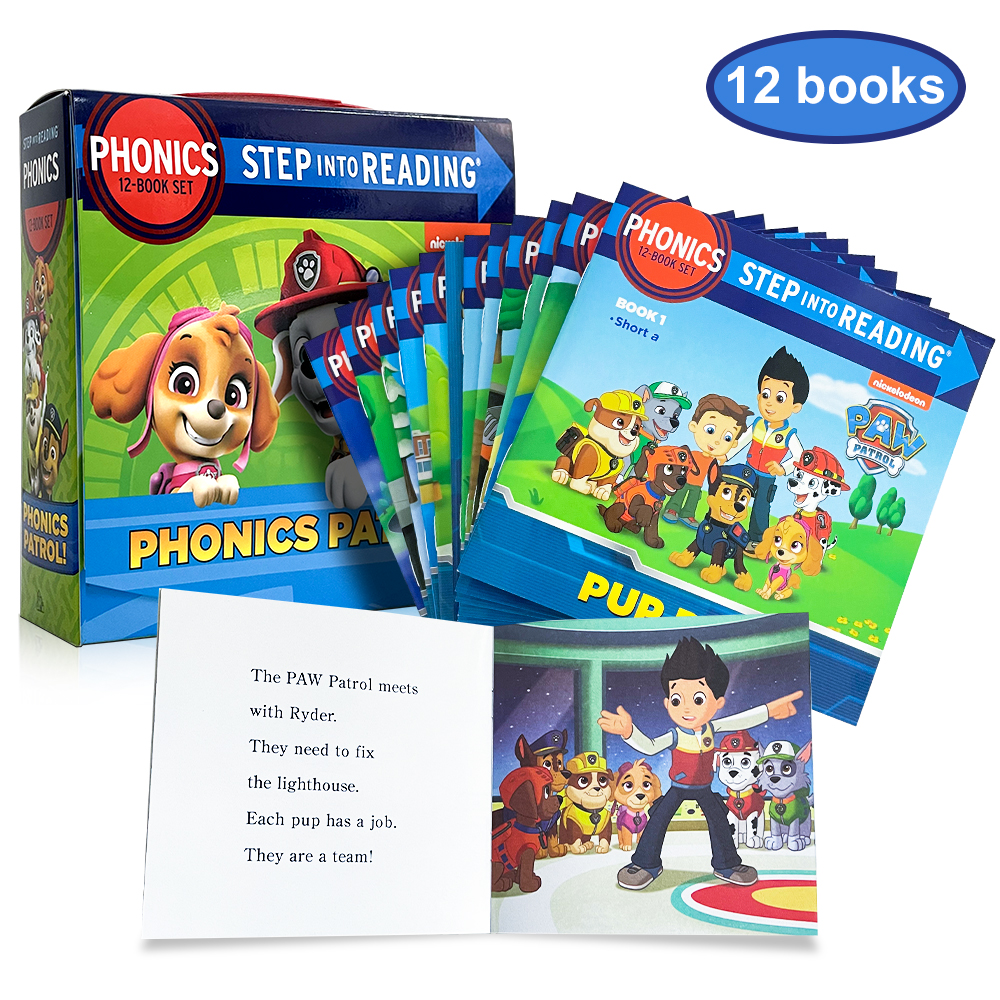 12 Books Paw Patrol Phonics Box Set (Step into Reading) Children ...