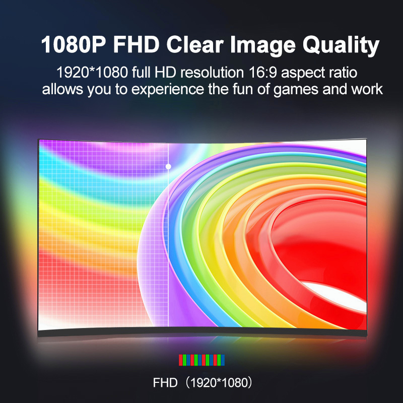 EXPOSE Gaming Monitor Curved 100HZ 1080P IPS PC Monitor With Speaker ...