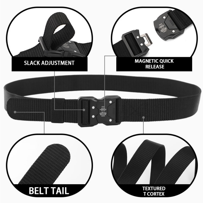 Men's Classic Retro Outdoor Belt– Heavy-Duty Nylon, Tear-Resistant for ...