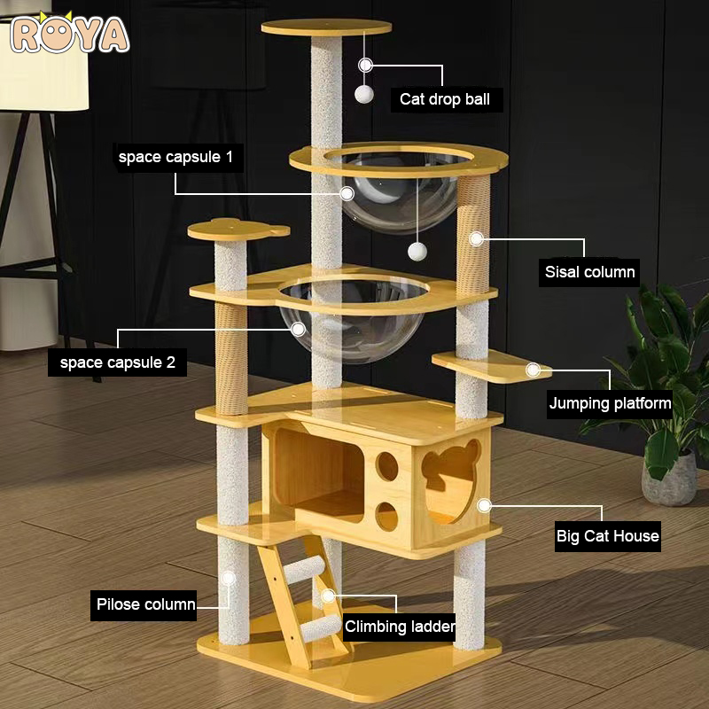 Roya Cat Climbing Space Module Cat Tree Cat House | Shopee Malaysia
