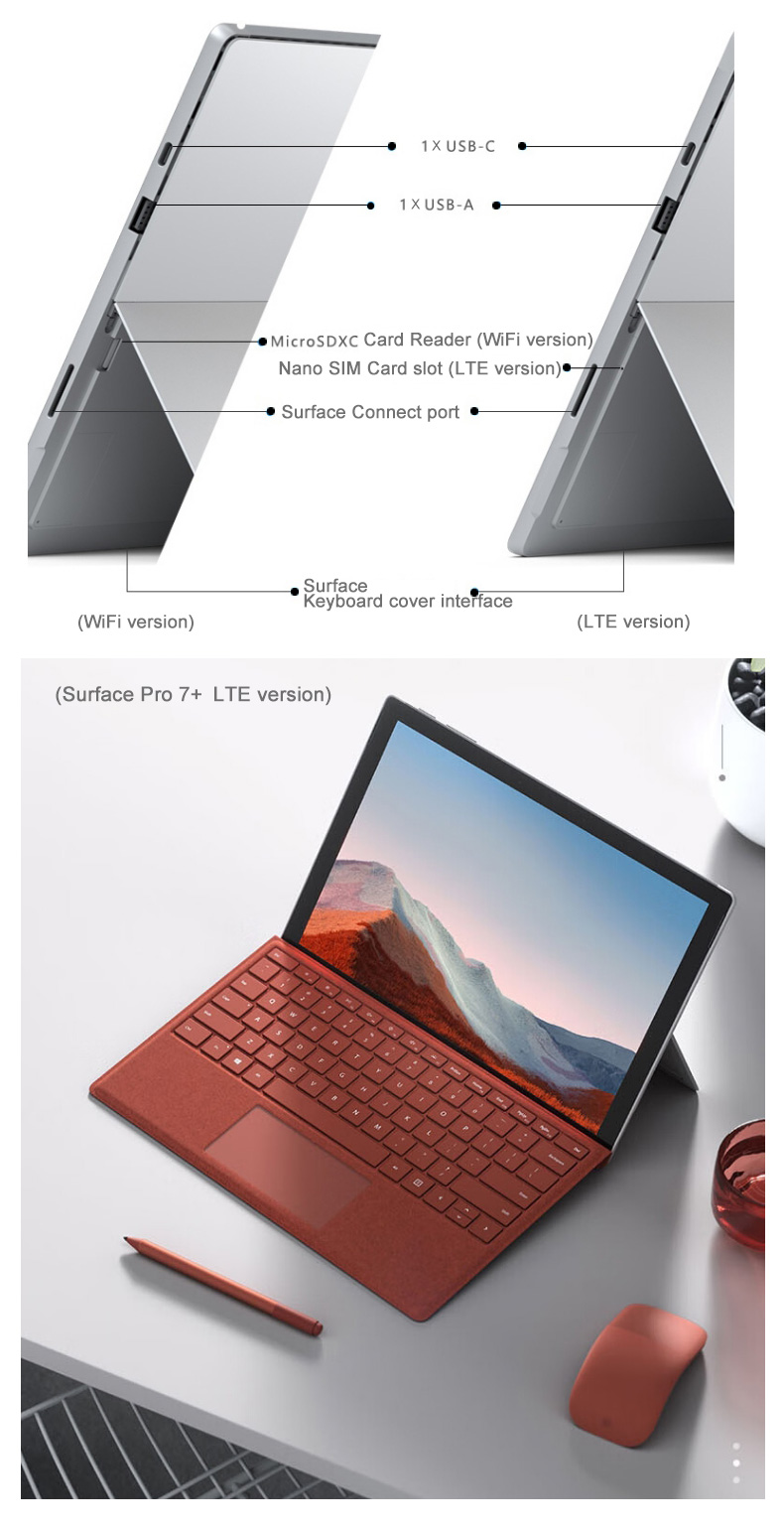Microsoft Surface pro8 pro7 pro7+ pro5 pro6 Laptop 2 in 1 Core i5/i7 ...