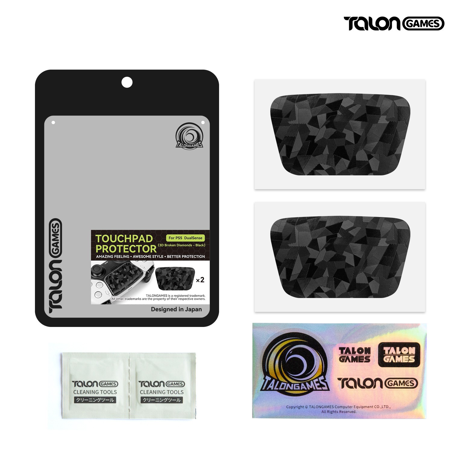 2Pieces /1Pack TALONGAMES Suitable for Sony PS5 Handle Touchpad Sticker ...