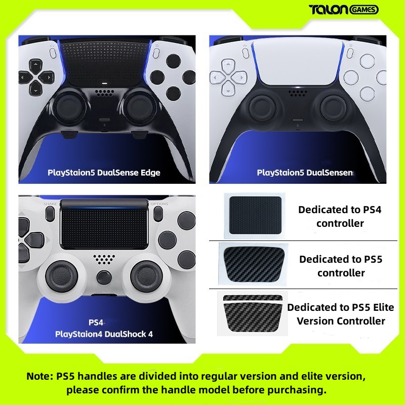 2Pieces /1Pack TALONGAMES Suitable for Sony PS5 Handle Touchpad Sticker ...