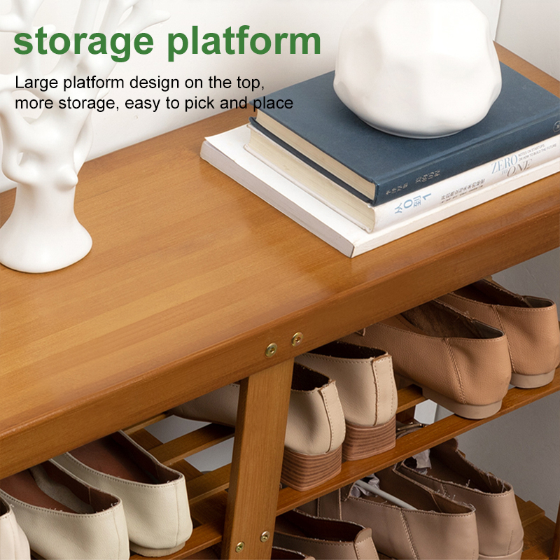 Bamboo Shoe Stool Benches Shoe Rack Simple Rack Home Indoor Shoe Stool ...