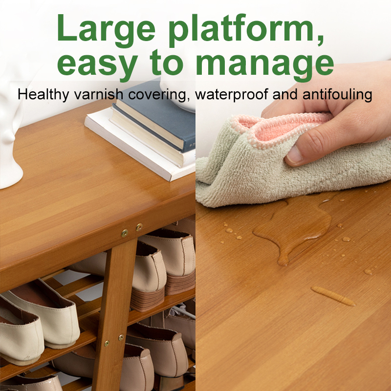 Bamboo Shoe Stool Benches Shoe Rack Simple Rack Home Indoor Shoe Stool ...