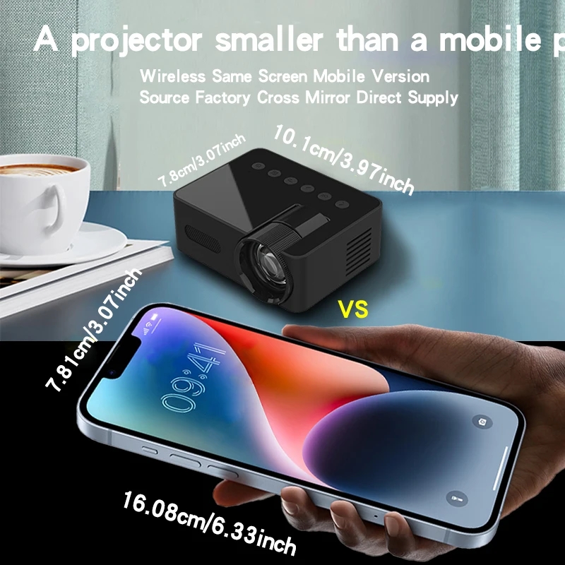 mini projector for phone Android iOS Portable projector camping Home ...