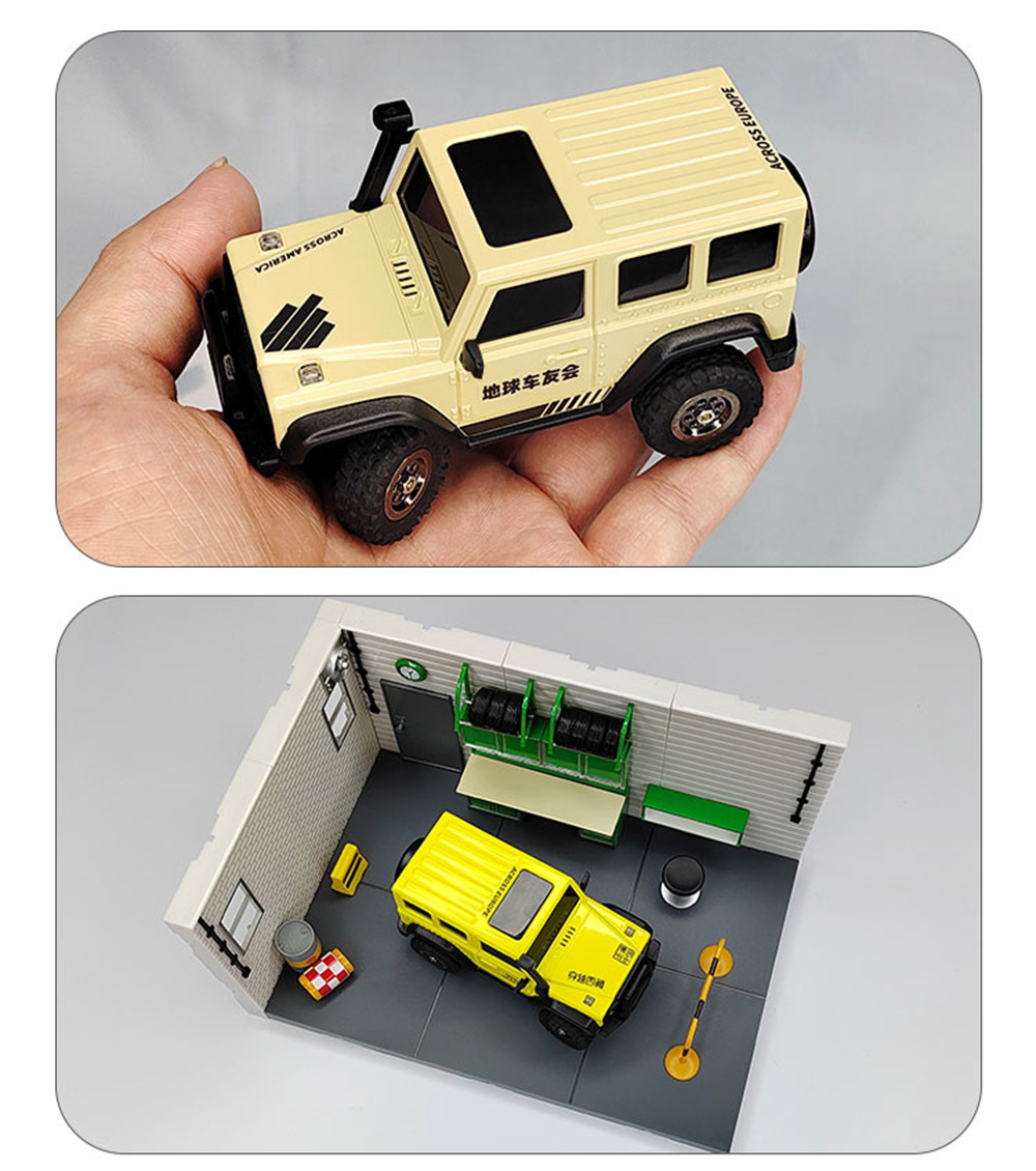 NEW LDARC X43 1/43 2.4G 4WD RC Car Rock Crawler Mini Climbing LED Light ...