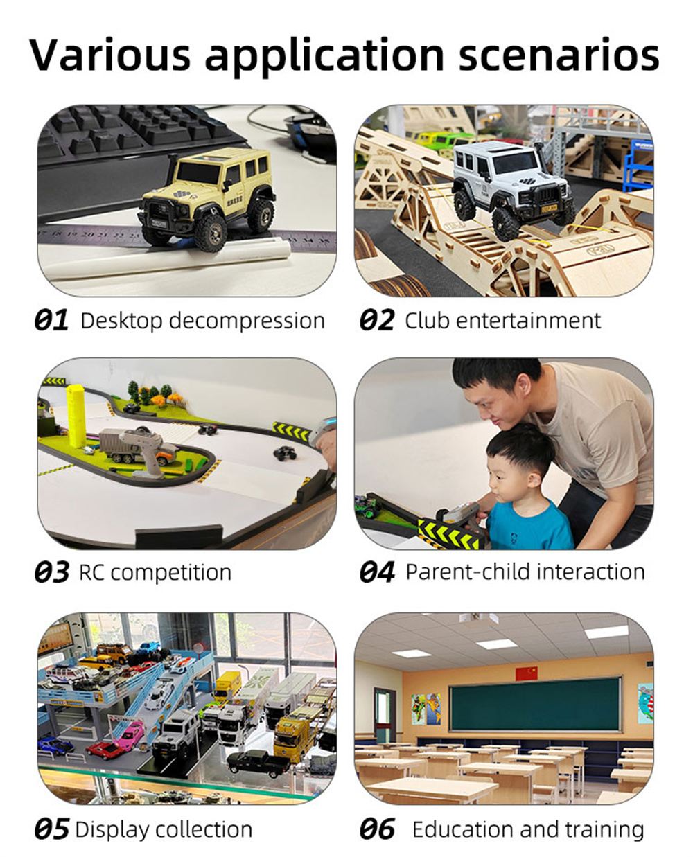 NEW LDARC X43 1/43 2.4G 4WD RC Car Rock Crawler Mini Climbing LED Light ...