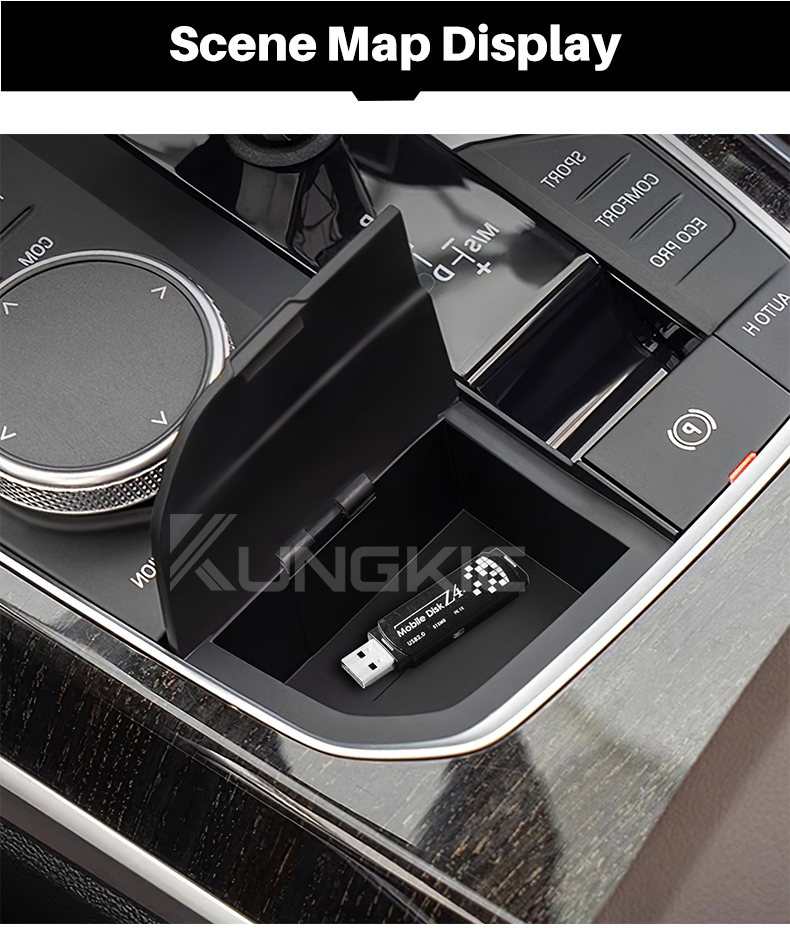 （Ready Stock）Central Console Gear Storage Box with Cover For BMW 1 2 3 ...