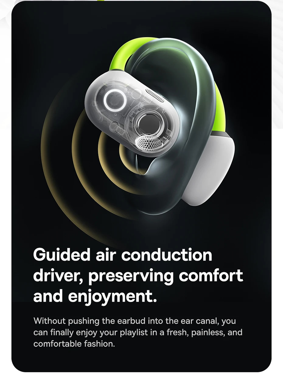 Baseus Eli Sport 1 Open Ear Earphones Bluetooth 5.3 OWS Air Conduction ...