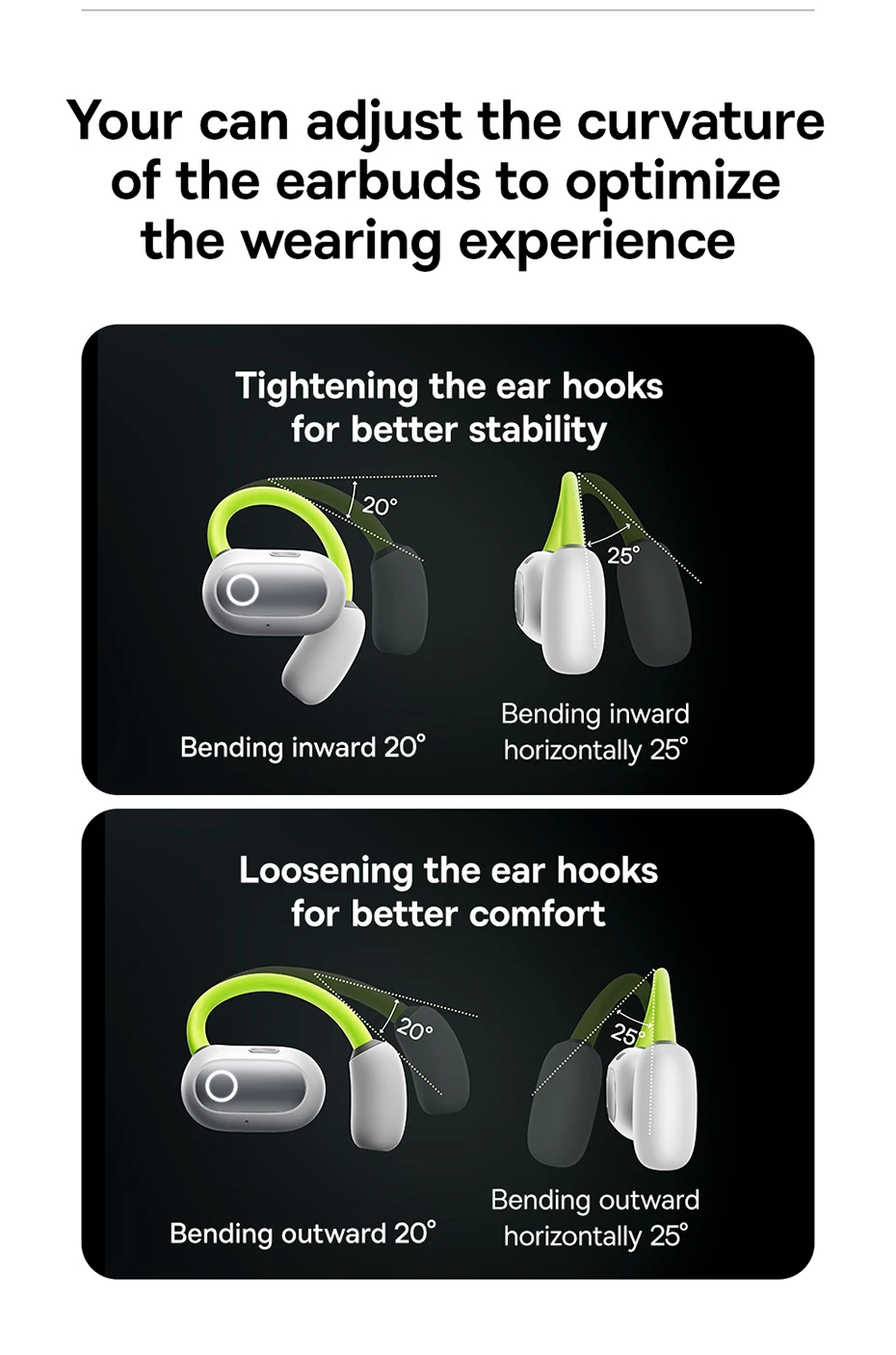 Baseus Eli Sport 1 Open Ear Earphones Bluetooth 5.3 Wireless OWS Air ...