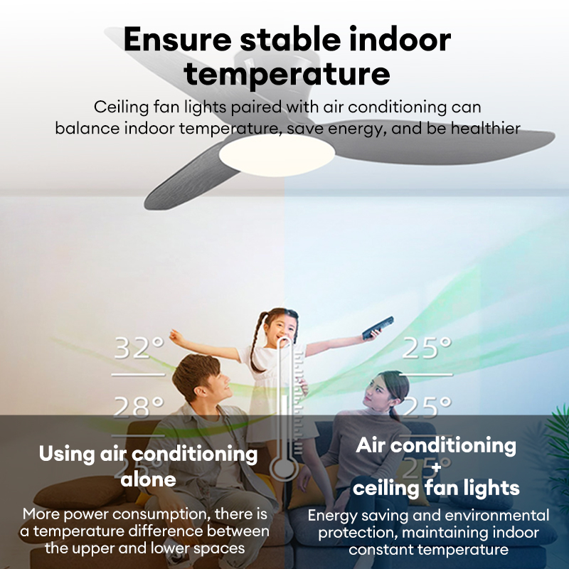 Ceiling Fan With Light 6 Speeds Cooling Fan Nordic Ceiling Fan Light ...