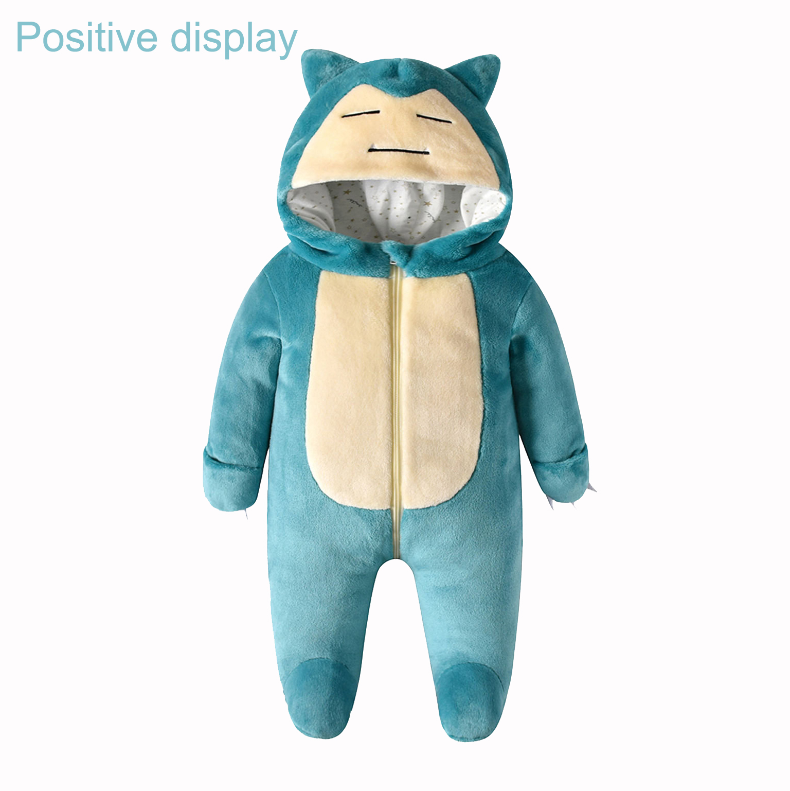 Pokemon 0-3 Year Snorlax Jumpsuit Beast Baby Jumpsuit Flannel Pajamas Crawling Clothes Warm Cute ...