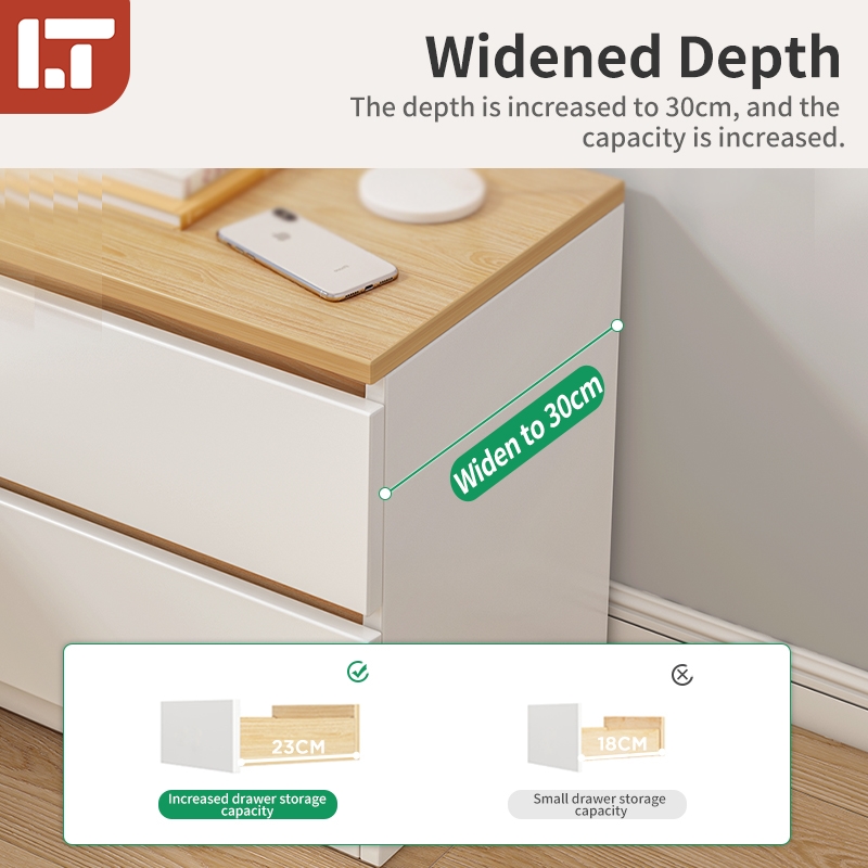 Chest Drawer 3 Layer Drawer Chest Wood Drawer Cabinet With Door Almari ...