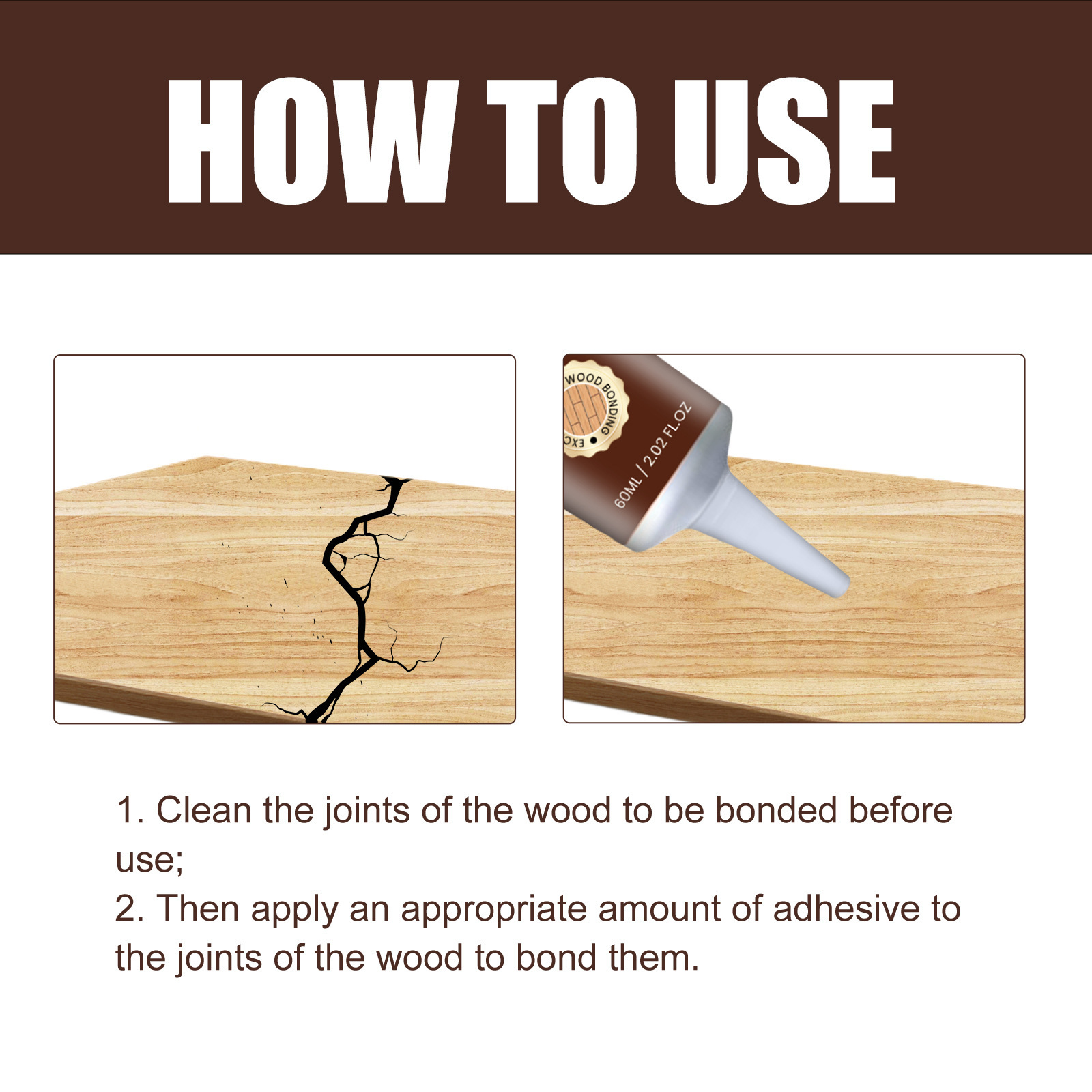 Jakehoe wood adhesive wooden furniture floor tables and chairs crack ...