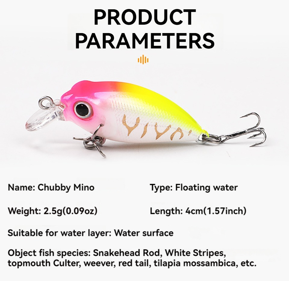 SKYBAITS 1Piece Minnow Lure 4cm/2.5g Floating Mini Wobbler Hard Bait ...