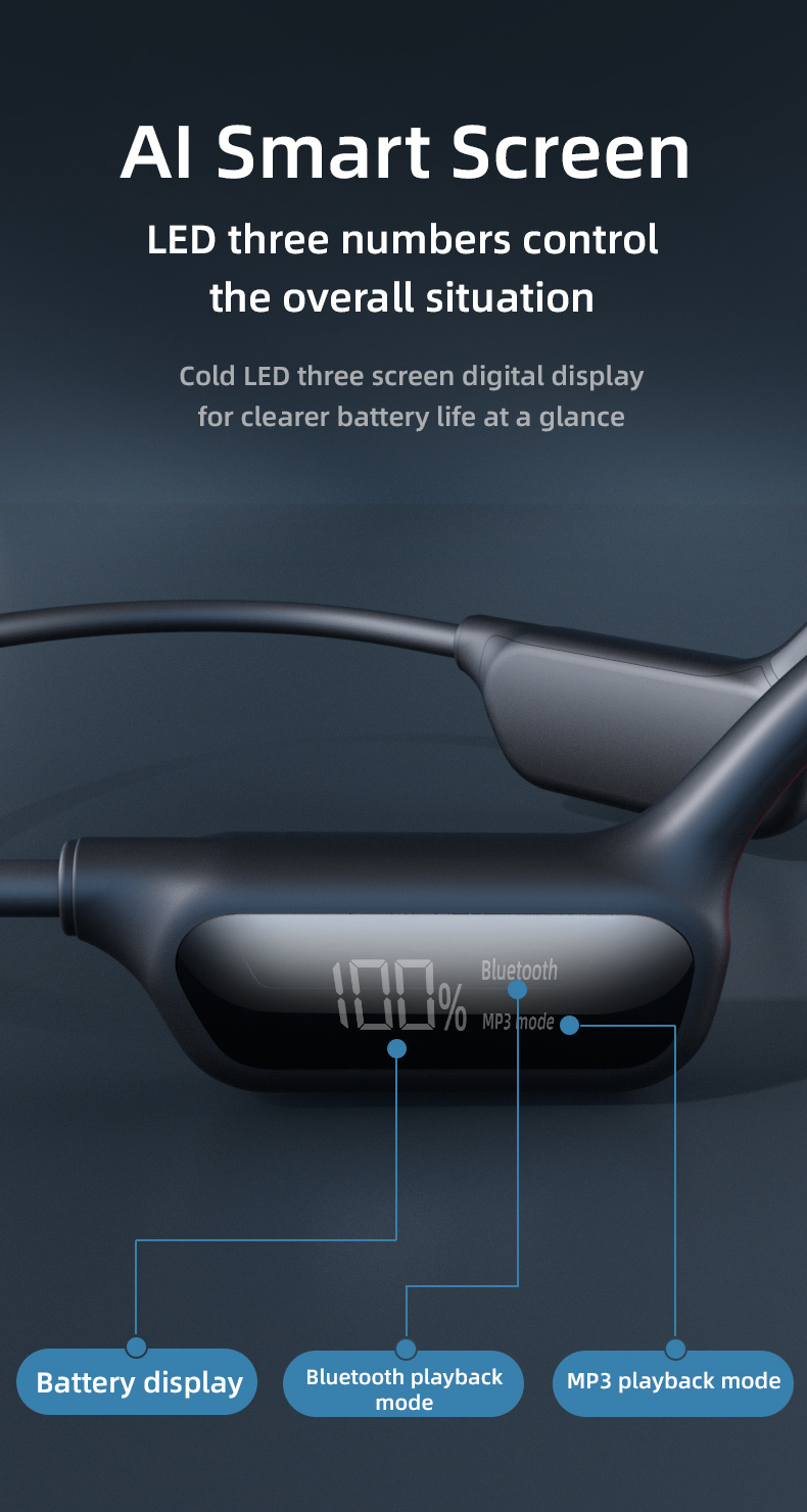 Polvcdg-X7/X10 IPX8 Waterproof LED Screen 32G Swimming Bone Conduction ...