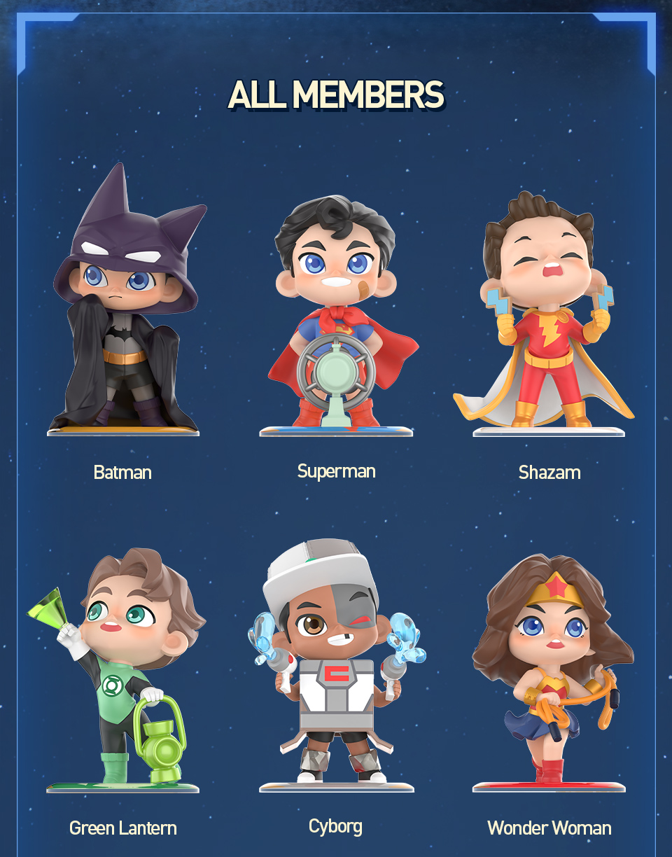 POP MART DC Justice League Childhood Series Figures Blind Box Action ...