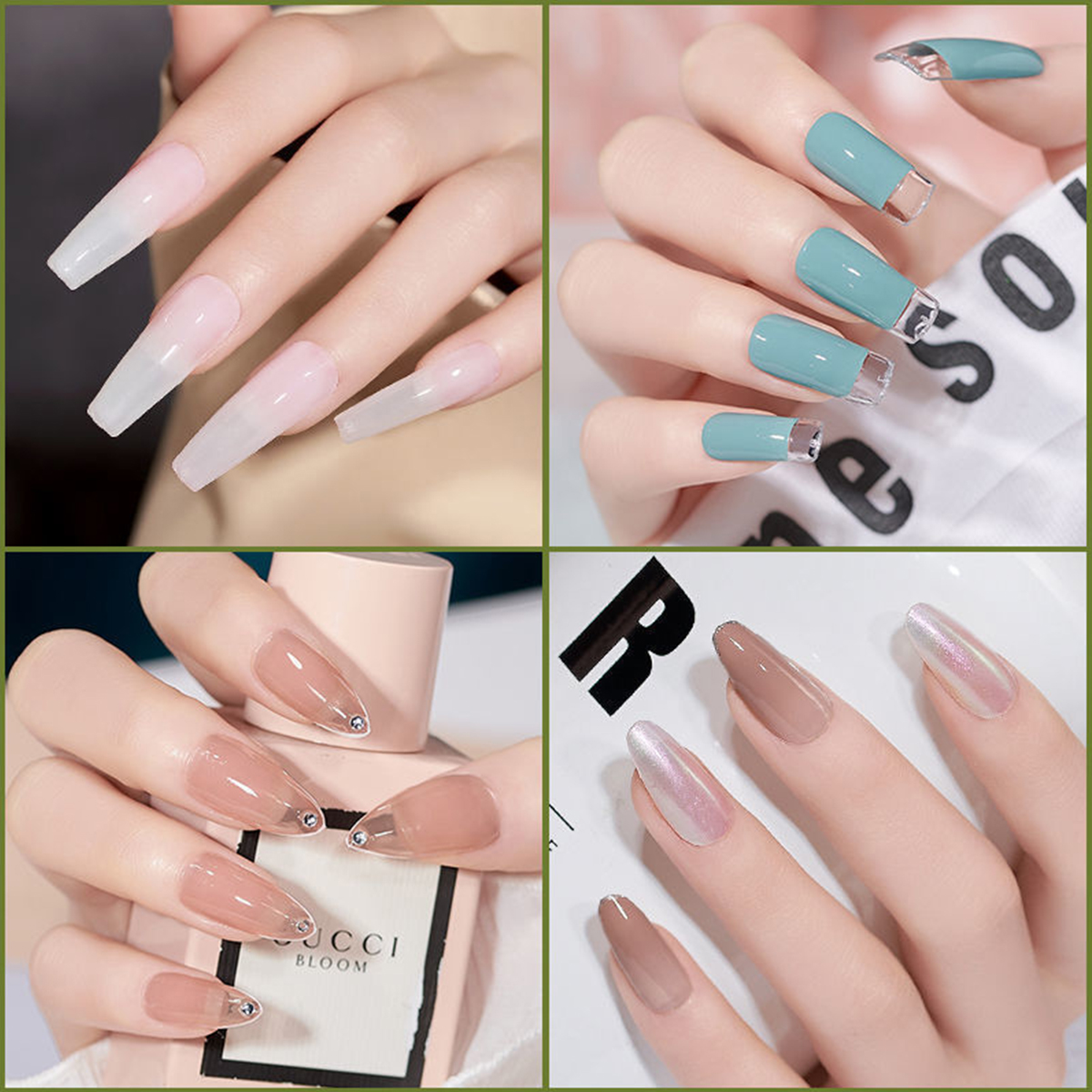 240Pcs Reusable Short T Nail Forms For Acrylic Nails Clear Fake Nail ...