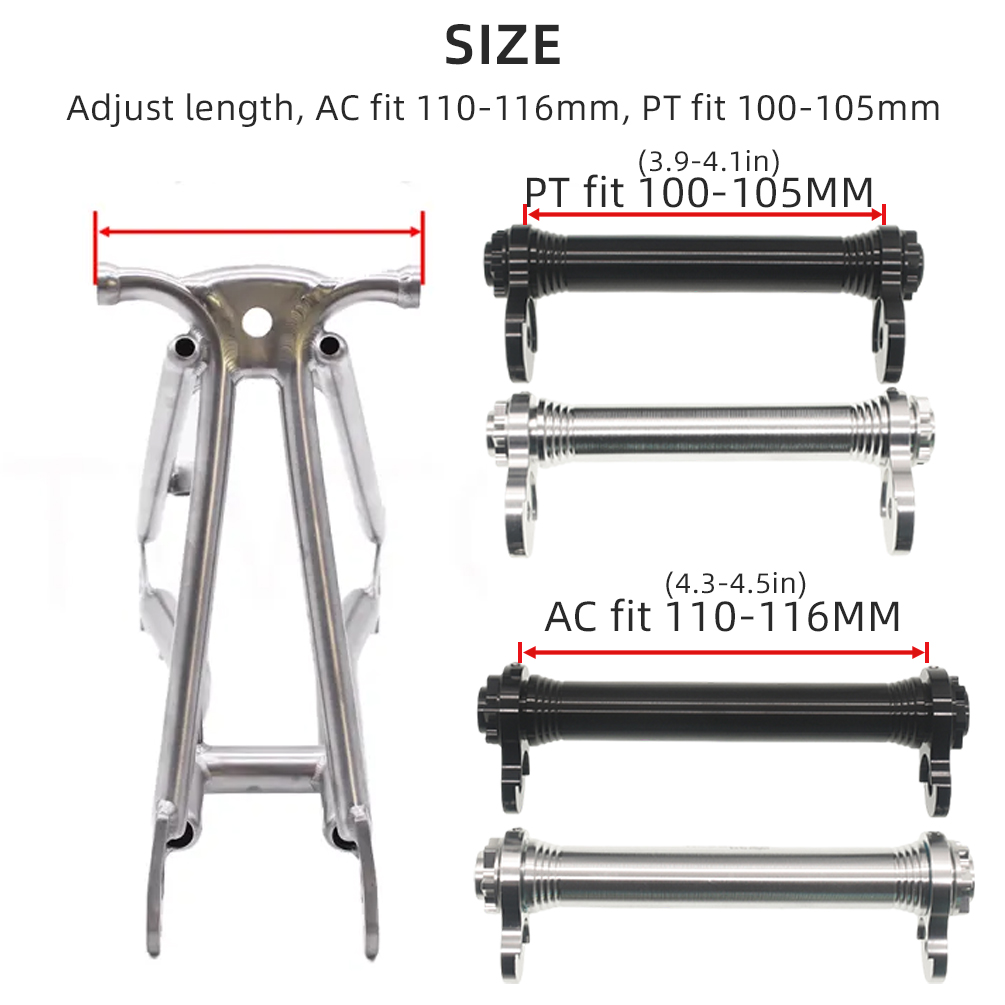 TWTOPSE Bike Easy Wheel Extension Rod For Brompton ACPT Line Folding ...