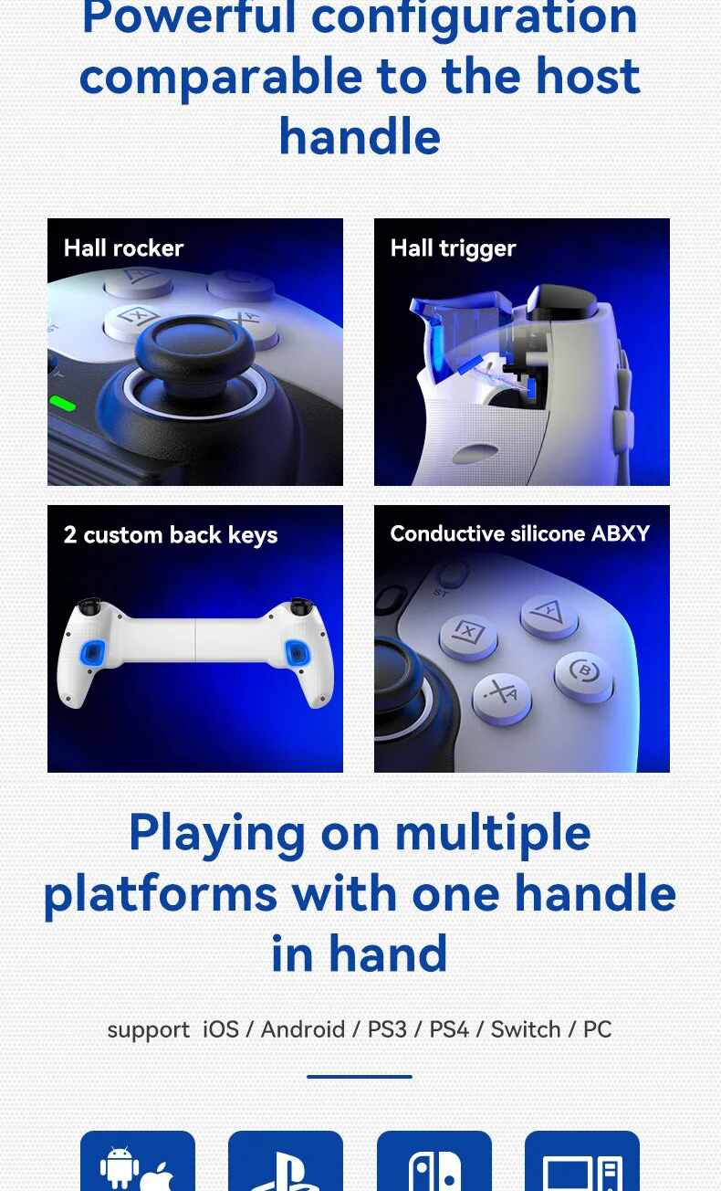 BSP D8+/D8pro/D9/D10/D10s/D11 Mobile Phone Stretching Game Controller ...