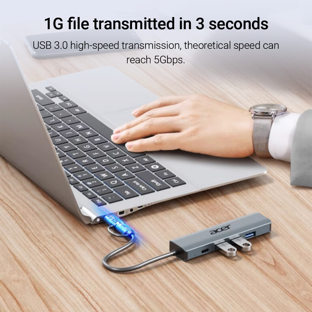 Acer Docking Station HY41-T4 Type-C Gigabit Ethernet Cable Adapter USB ...