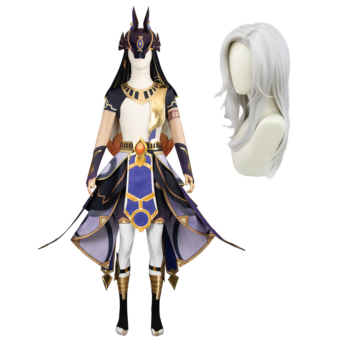 HOLOUN Cyno The Eremite Genshin Impact Game Anime Cosplay Wig Headwear ...