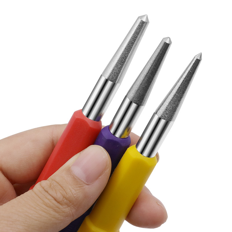 Three sets of sample punches Center punch Positioning punch Cylindrical ...