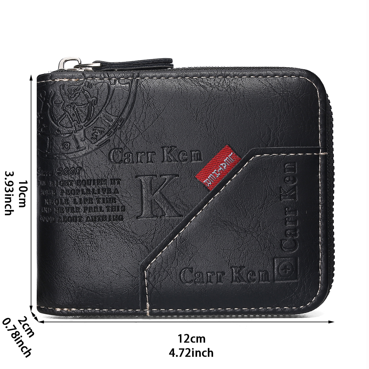 1 Piece Men's Business Zipper Short Wallet Youth Fashion Stitching ...