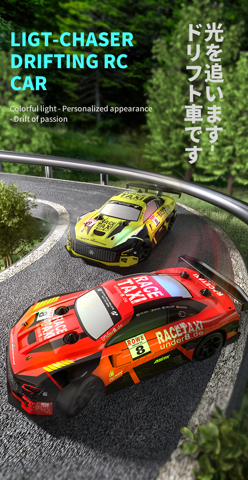 iBliver Remote Control Car, RC Drift Stunt Car with LED Lights Glow ...
