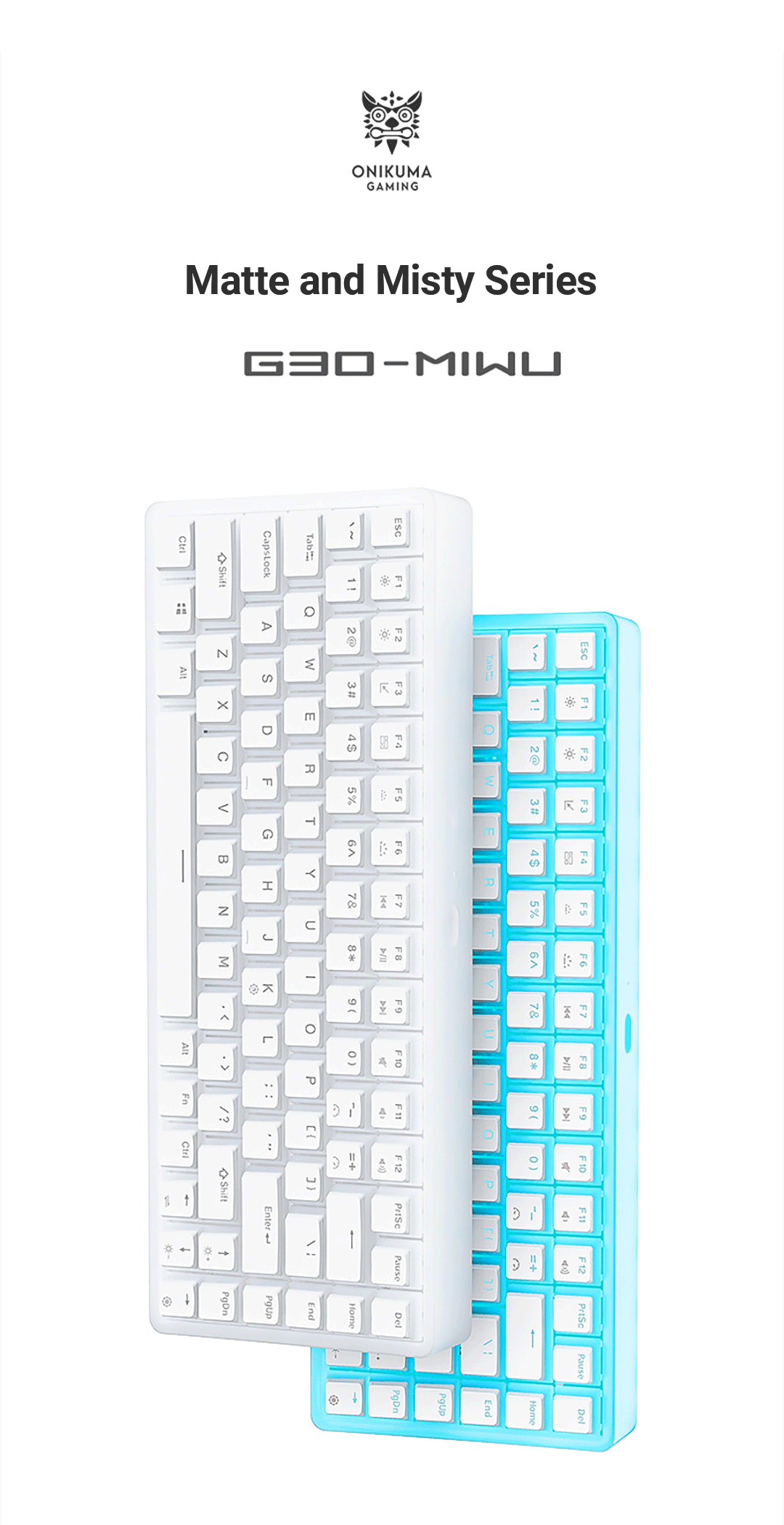 ONIKUMA G30 USB Interface RGB Backlit Wired Mechanical Keyboard ...