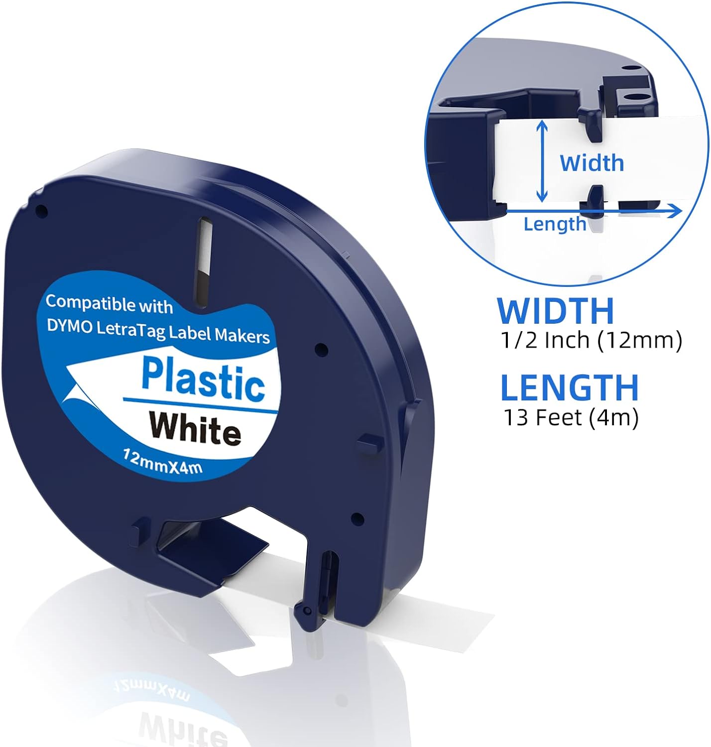 DYMO Compatible LetraTag Label Maker Tape Refills, for Dymo Letra Tag ...