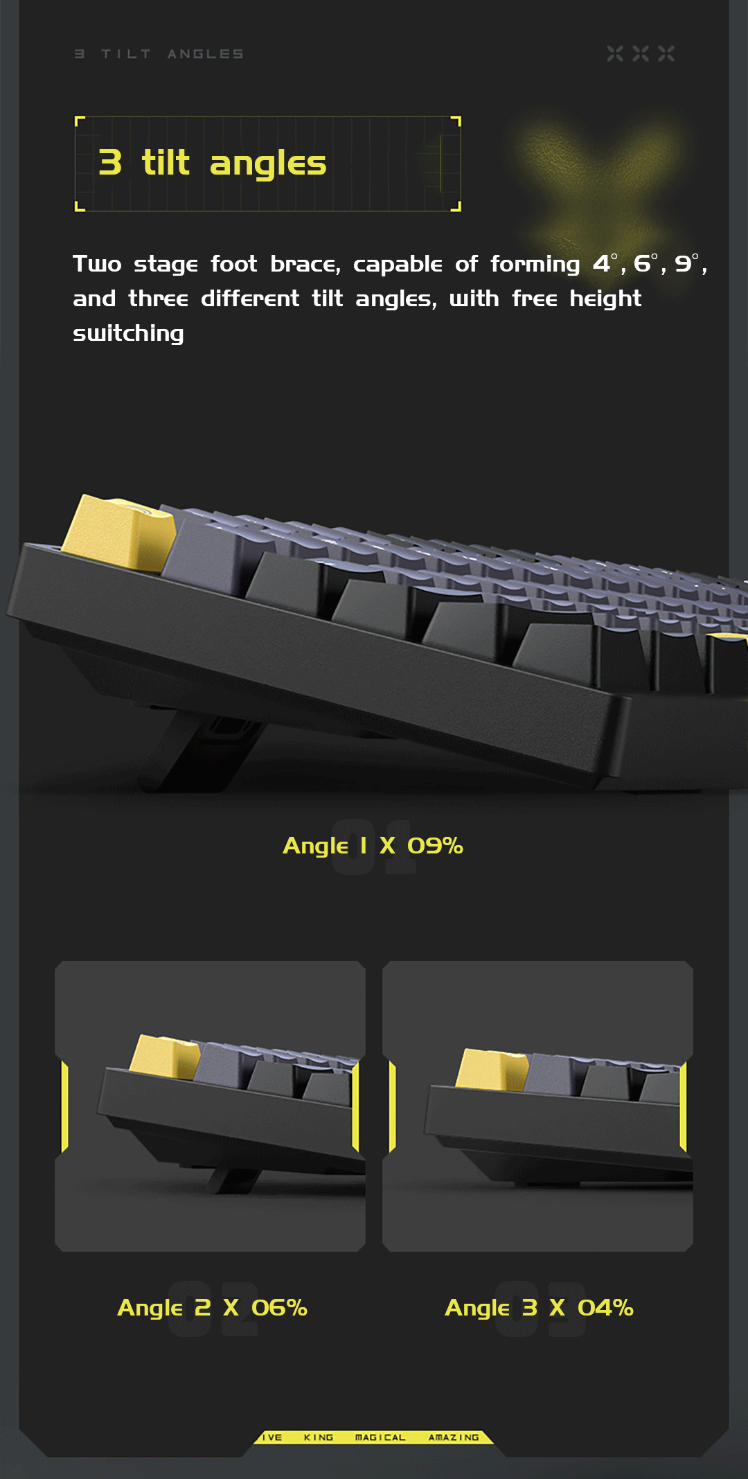 ONIKUMA G38 Wired Mechanical Keyboard With RGB Light, 98 Keys Gamer For ...