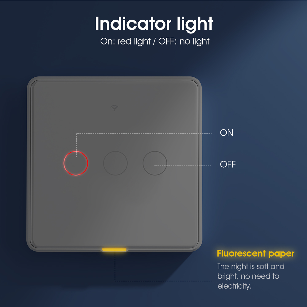 SMATRUL Tuya Zigbee Smart Light Touch UK Switch No Neutral Wire Wall ...