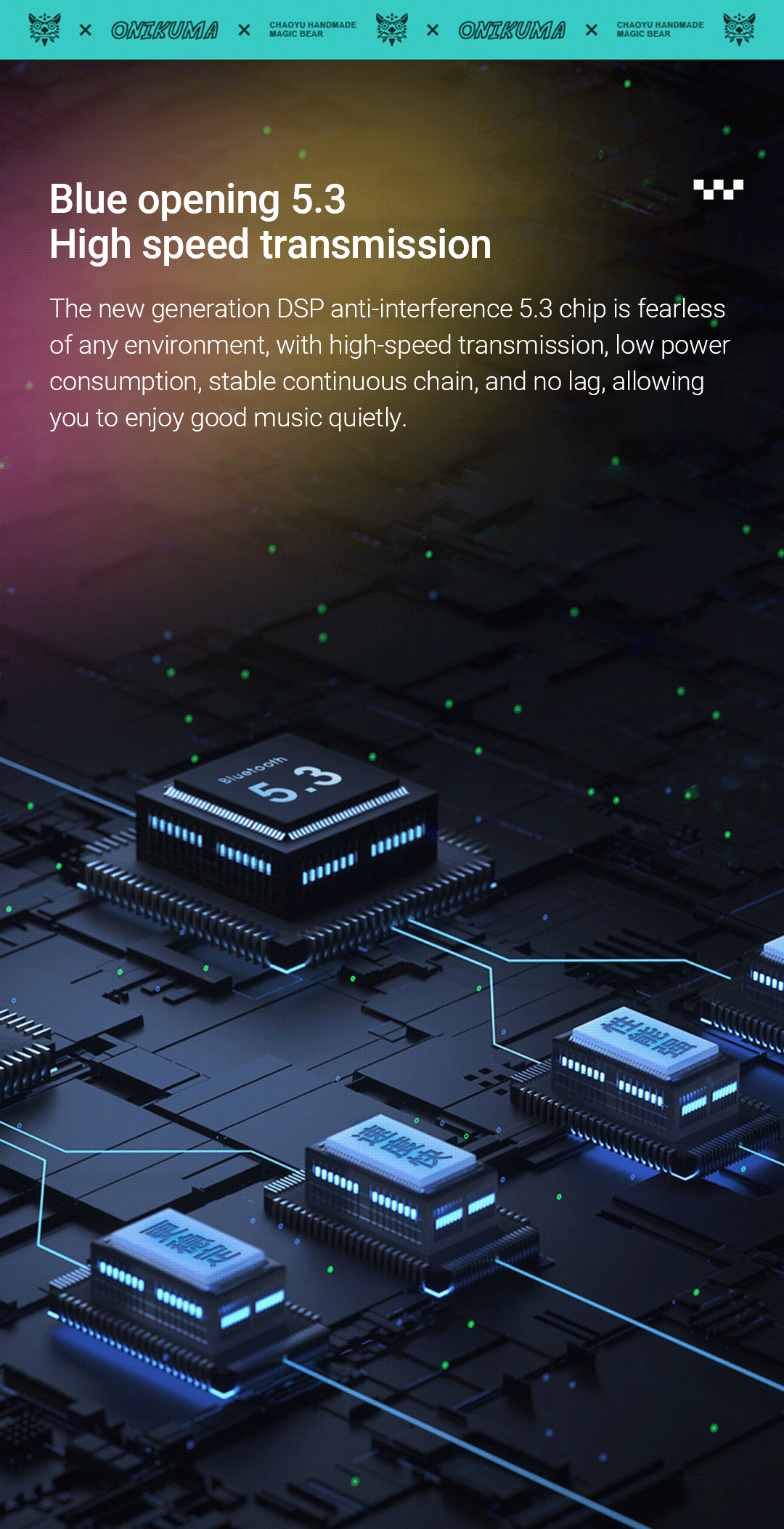 ONIKUMA T20 TWS Cyberpunk Design Bluetooth Gaming Headset With Charging ...