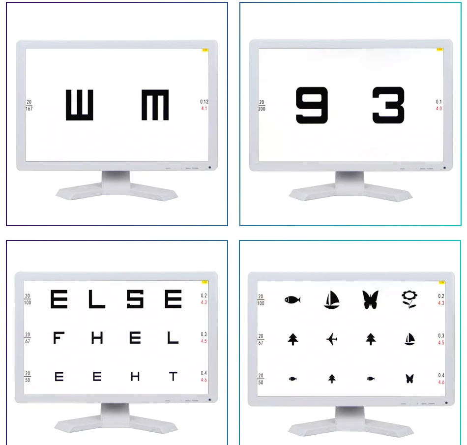 VC-3 Screen Vision Chart Panel Led Visual Acuity Testing Chart 19 Inch ...