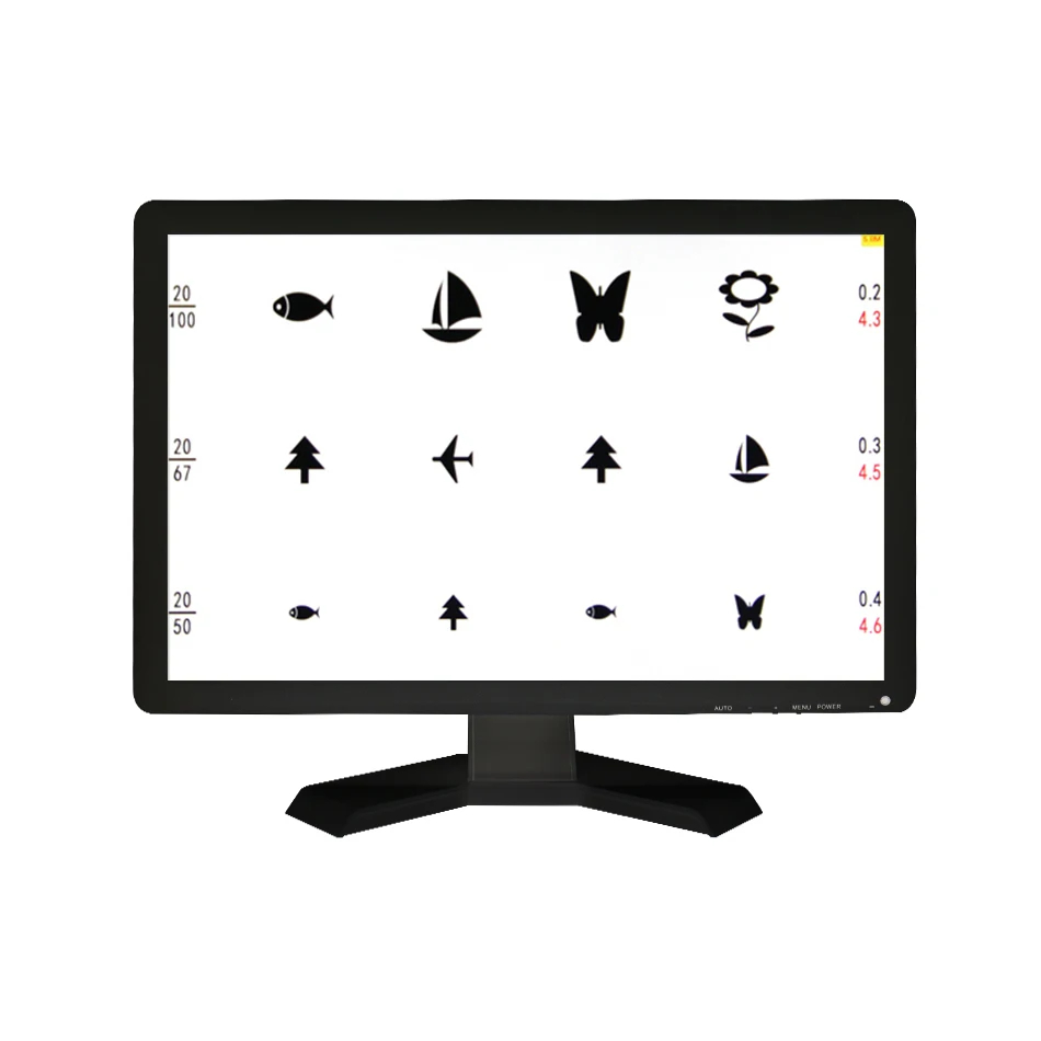 19 Inch Screen Vision Chart Panel Led Visual Acuity Testing Chart Eye ...