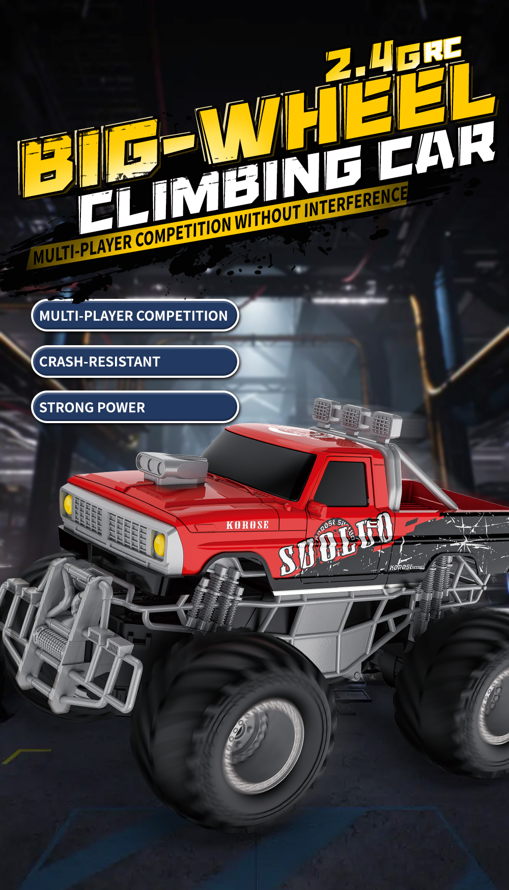 iBliver Remote Control Car for Boys 30min Monster Trucks 1:18 Scale ...