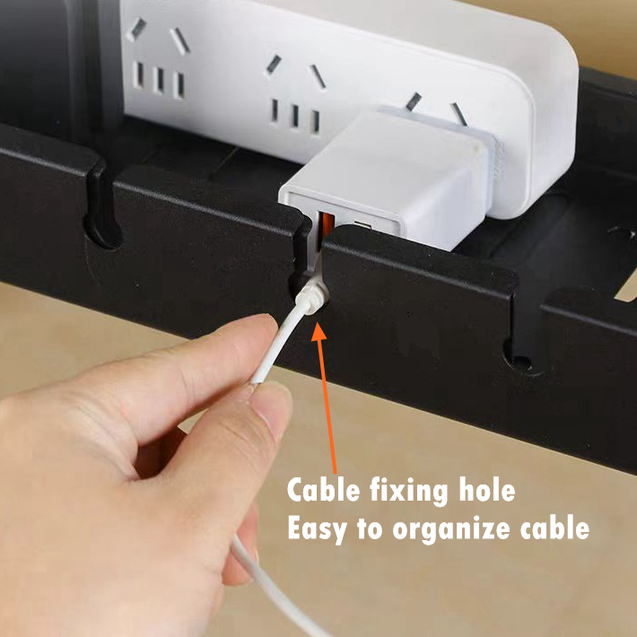 Extendable Under Desk Cable Management Wire Organizer Tray Table PC ...