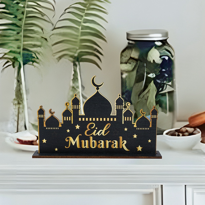 Eid Mubarak Centerpieces Ramadan Kareem Signs Wooden Centerpieces Moon ...