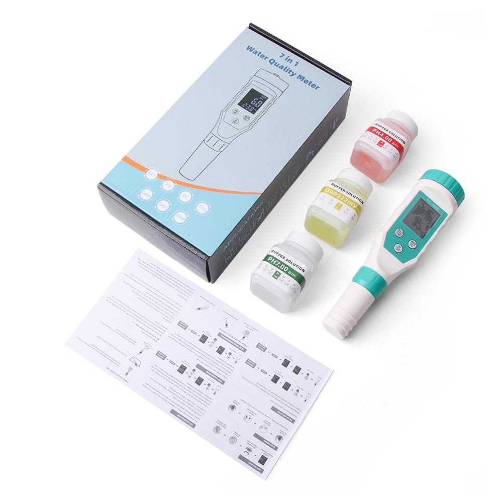 Yieryi Swimming Pool Residual Chlorine Tester PH Meter ORP CL Chlorine ...