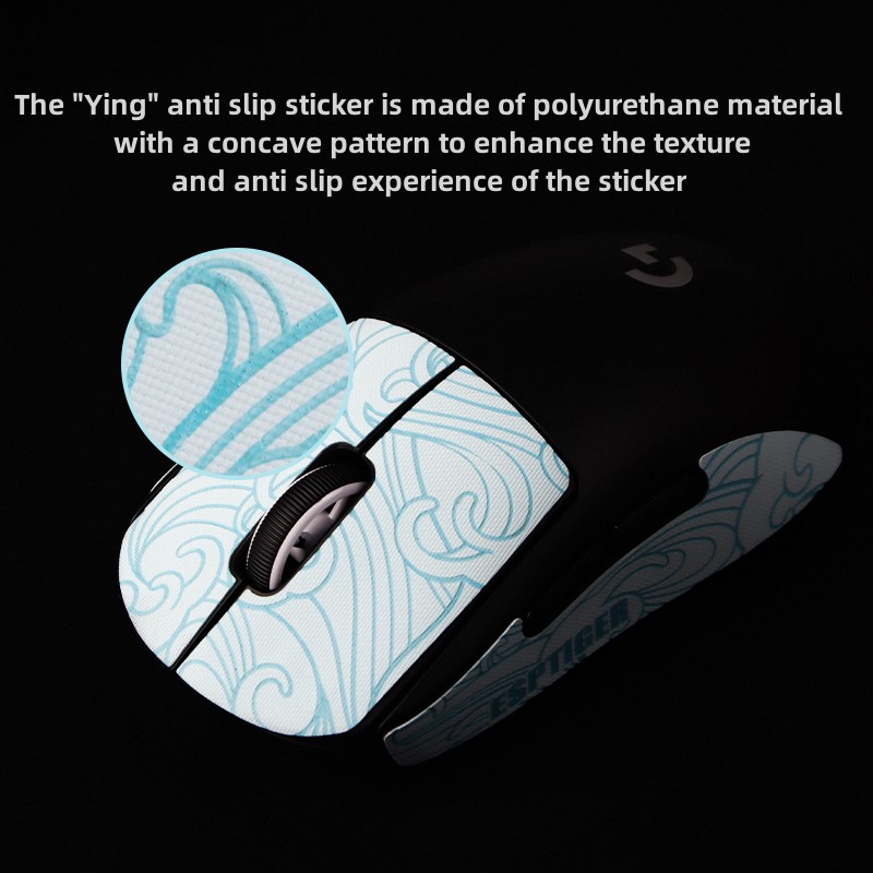 Esports Tiger Gaming Mouse Grip Tape Mouse Skin Side Stickers Sweat ...