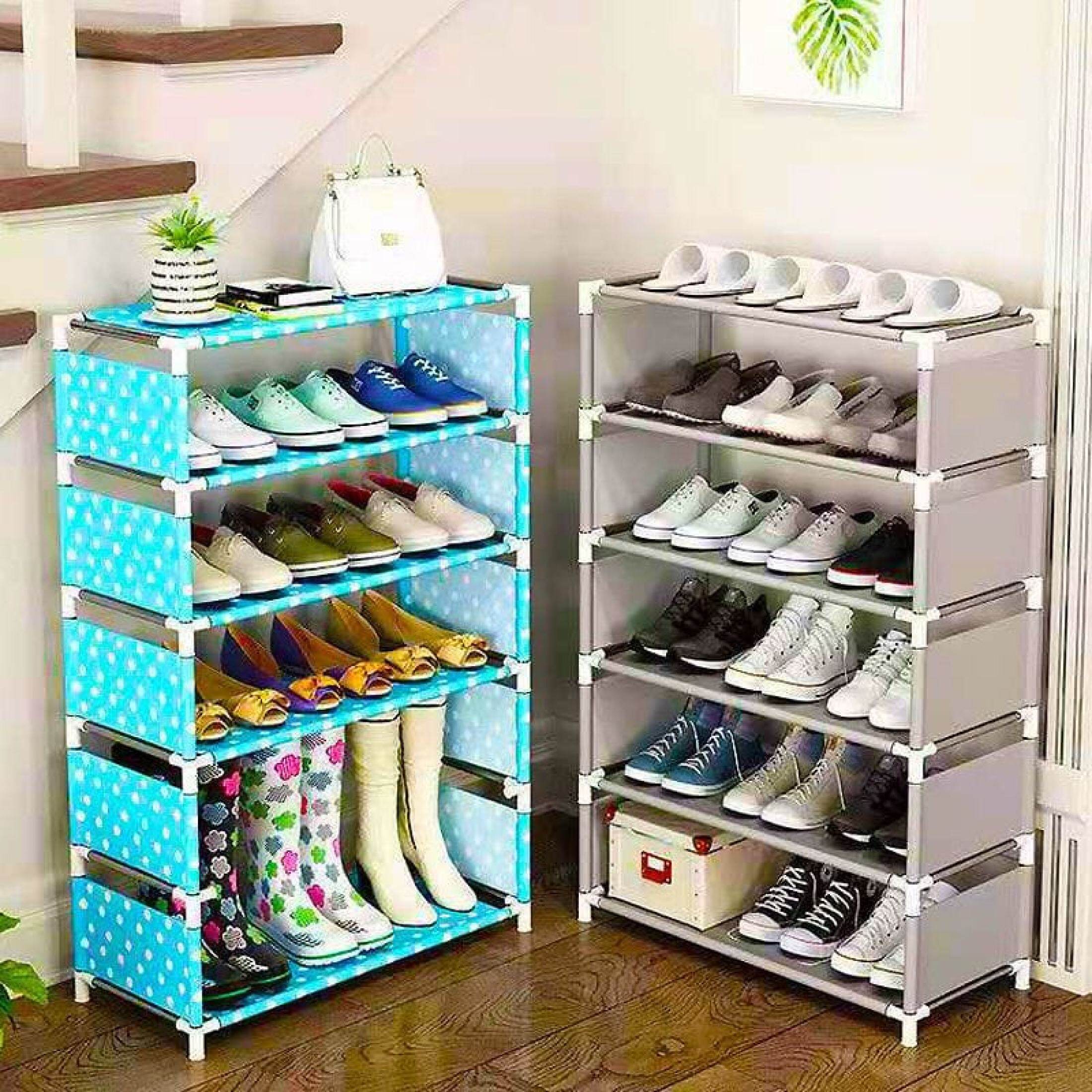 7 layer Multi Layer Shoes Storage Organizer Rack Space Saving Stackable ...
