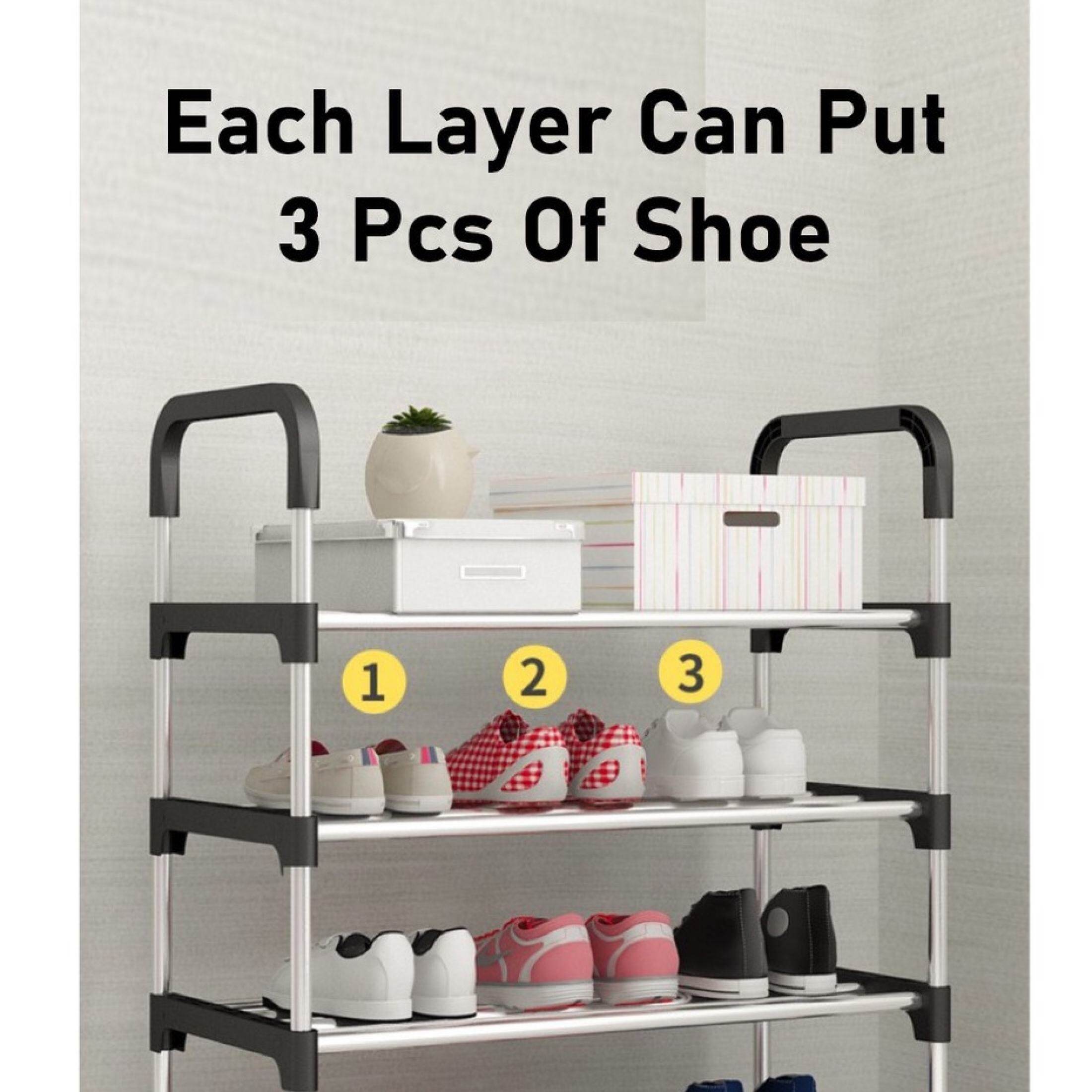 7 layer Multi Layer Shoes Storage Organizer Rack Space Saving Stackable ...