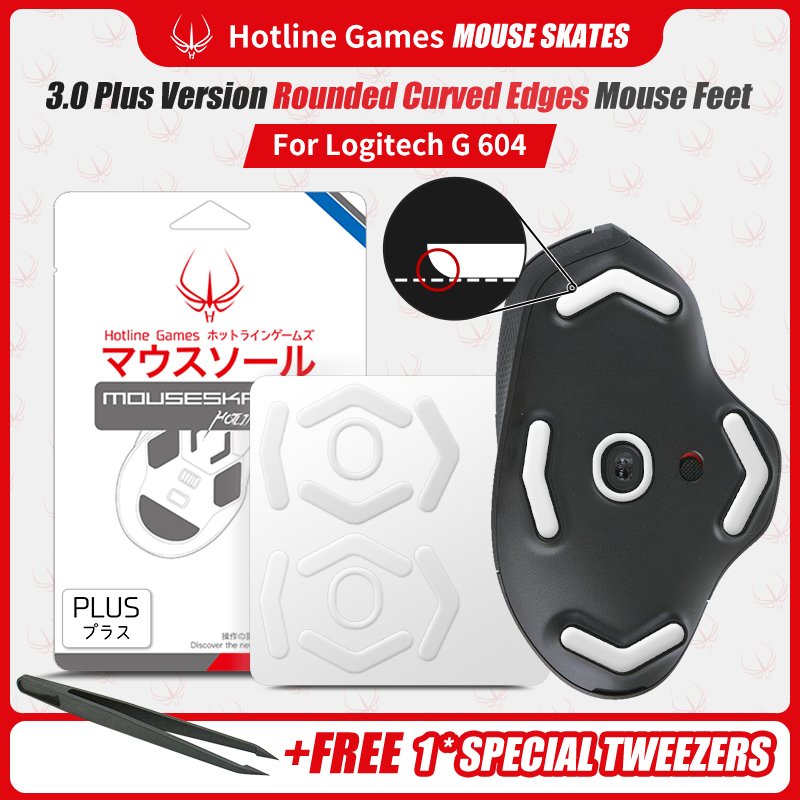 2 Sets Hotline Games 3.0 Plus Gaming Rounded Curved Edges Mouse Feet ...