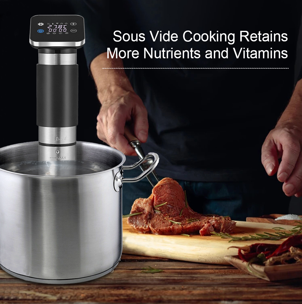 BioloMix 5th Generation Stainless Steel WiFi Sous Vide Cooker IPX7 ...