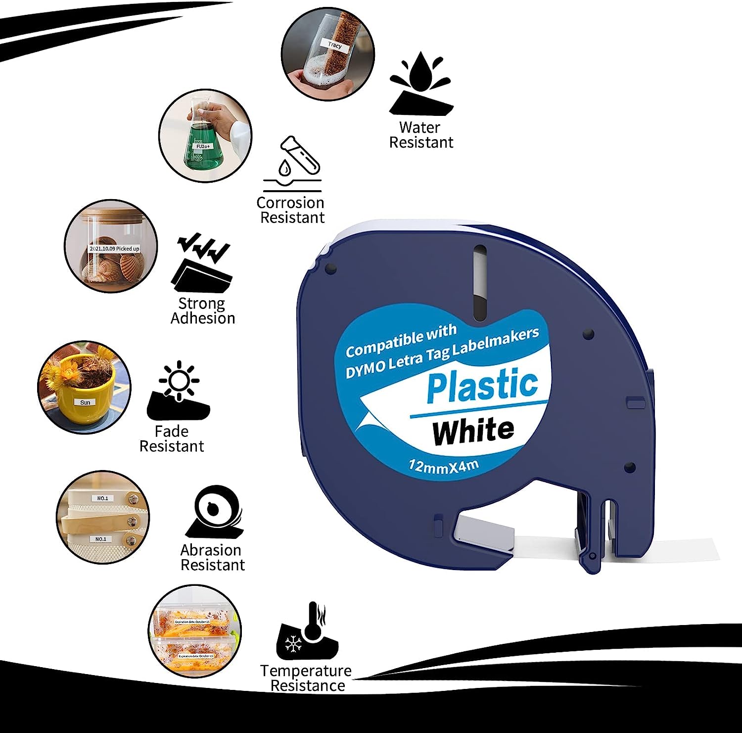 DYMO Compatible Label Tape LetraTag Refills 91201 91331 S0721660 ...