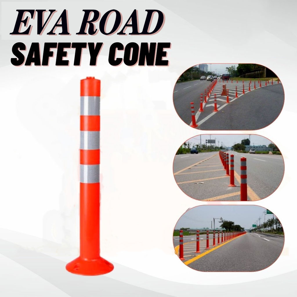 【COD】 Road Safety Cone Traffic Cone Flexible Pole Delineator Post ...