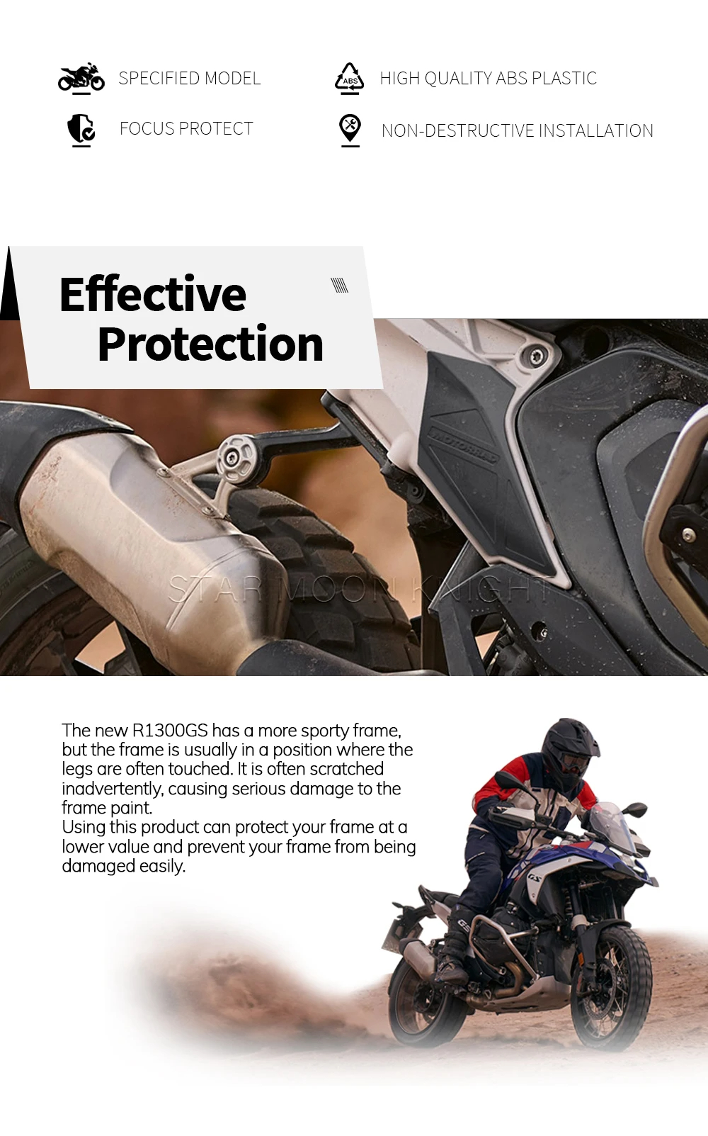 New Motorcycle Accessories Frame Protectors Bumper Frame Protection Guard Cover For BMW R1300GS ...