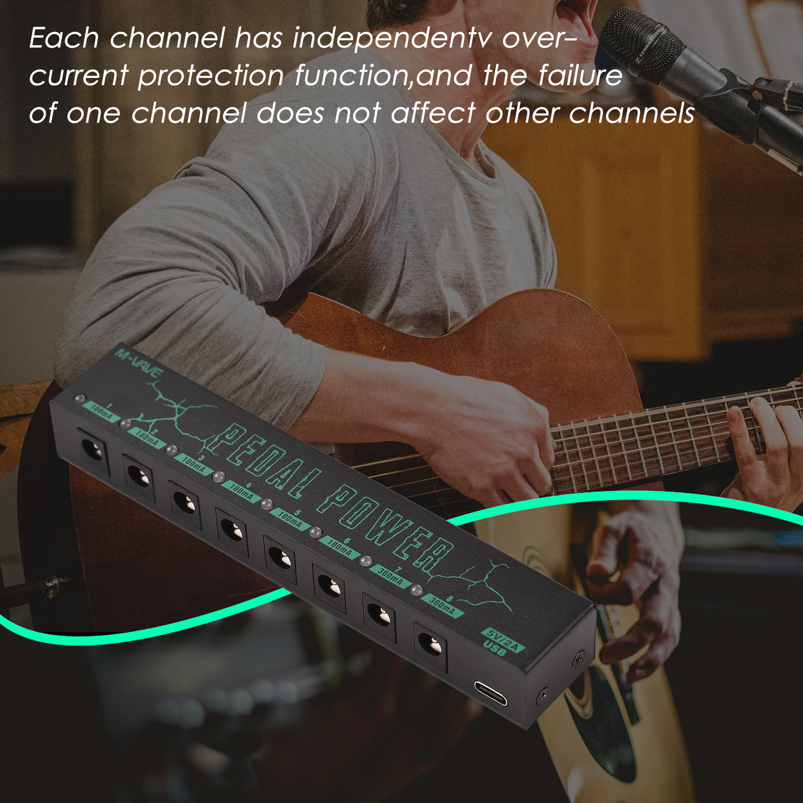 [LOCAL MUSIC] M-VAVE PEDAL POWER Guitar Pedal Power Guitar Effector ...